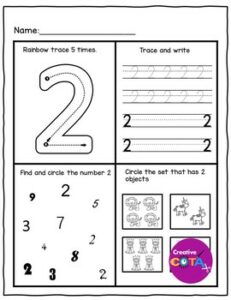 Math Number Identification and Formation Worksheets - Made By Teachers