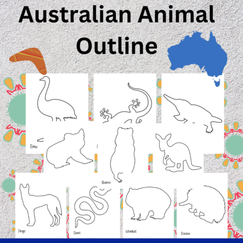 Aboriginal Australian Animals Outline | Made By Teachers