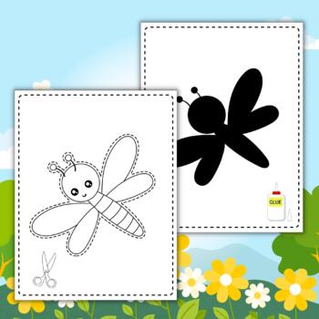 Printable Butterflies Cut & Paste - Scissor Skills Actvity Coloring ...