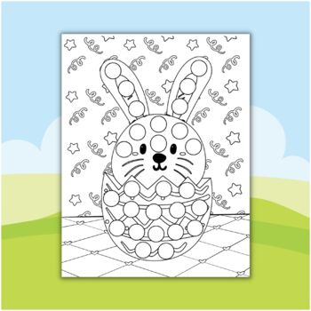Printable Bunny Dot marker Coloring Pages Sheets - Easter Spring ...