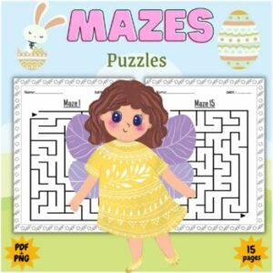 Printable Easter Spring Earth day Mazes Puzzles - Brain Games ...