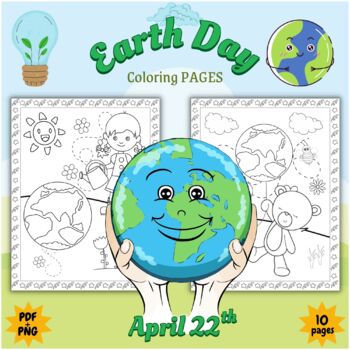 Printable Earth Day animals Coloring pages - fun Earth day activities ...
