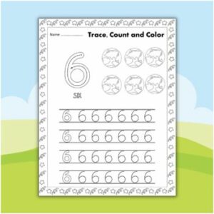 Printable Spring Earth day Trace ,Count and Color Number tracing ...