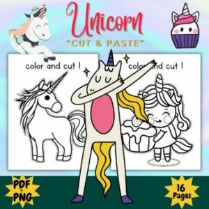 Printable Cut & Paste Unicorn Activity Pages - Fun Sissor Skill ...