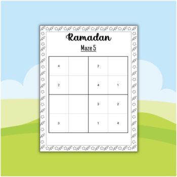 Printable Ramadan Brain Games Activities Fun And Easy Sudoku - Fun ...