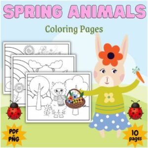 Printable Spring Animals Coloring Pages for kids - Fun Spring ...