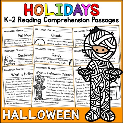 Halloween Holidays Reading Comprehension Passages K-2 - Made By Teachers
