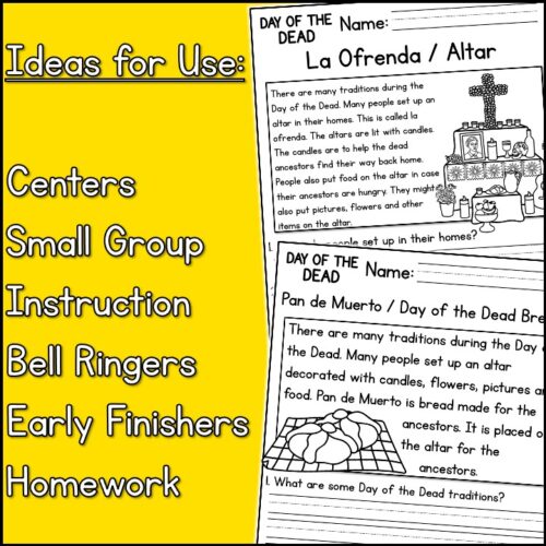 Day of the Dead Dia de los Muertos Holidays Reading Comprehension ...