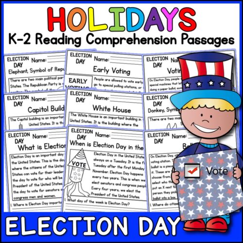 Election Day Holidays Reading Comprehension Passages K-2 - Made By Teachers