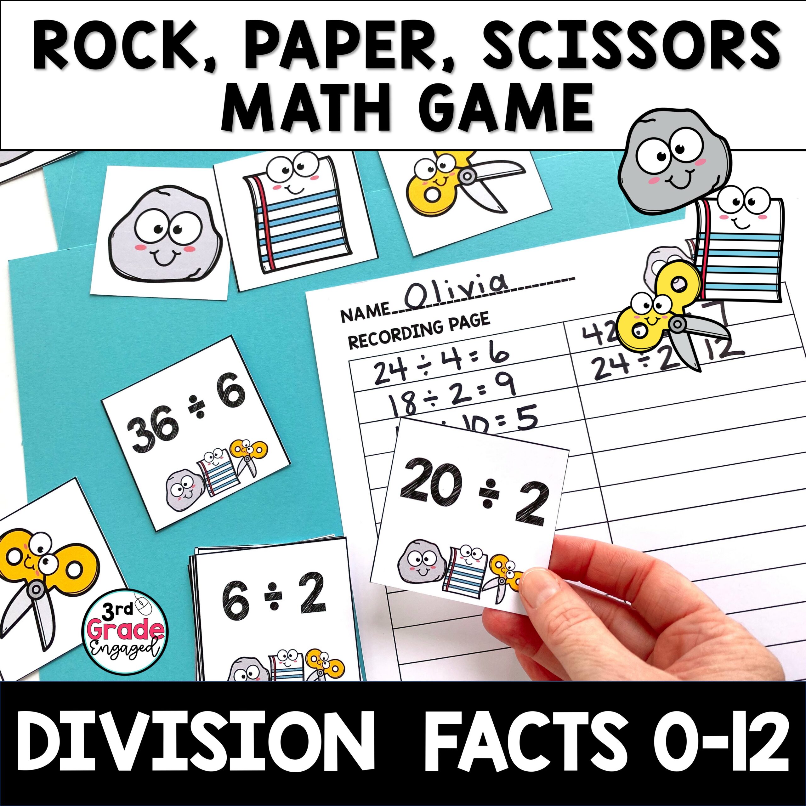 Division Facts To 12 Rock Paper Scissors Math Game Lupon gov ph