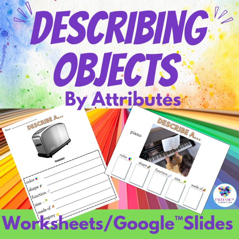 Describing Objects By Their Attributes Worksheets Google™Slides | Made ...