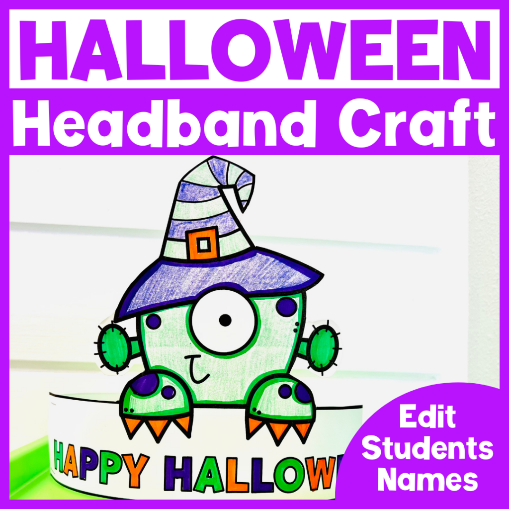 Halloween Crown Crafts No Prep Editable Headbands - Made By Teachers