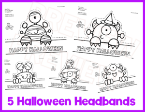 Halloween Crown Crafts No Prep Editable Headbands - Made By Teachers