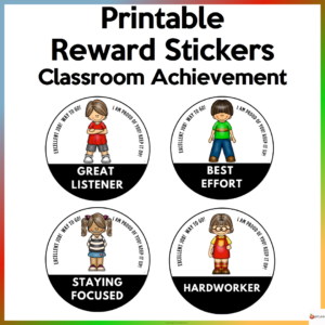 Classroom Achievement Reward Stickers Printable - Made By Teachers