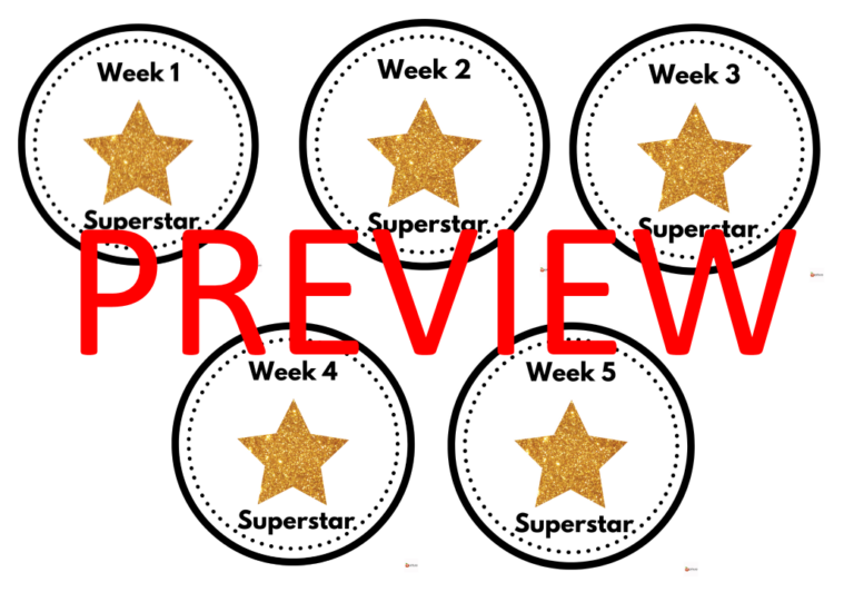Monthly and Weekly Superstar Stickers Printable | Made By Teachers