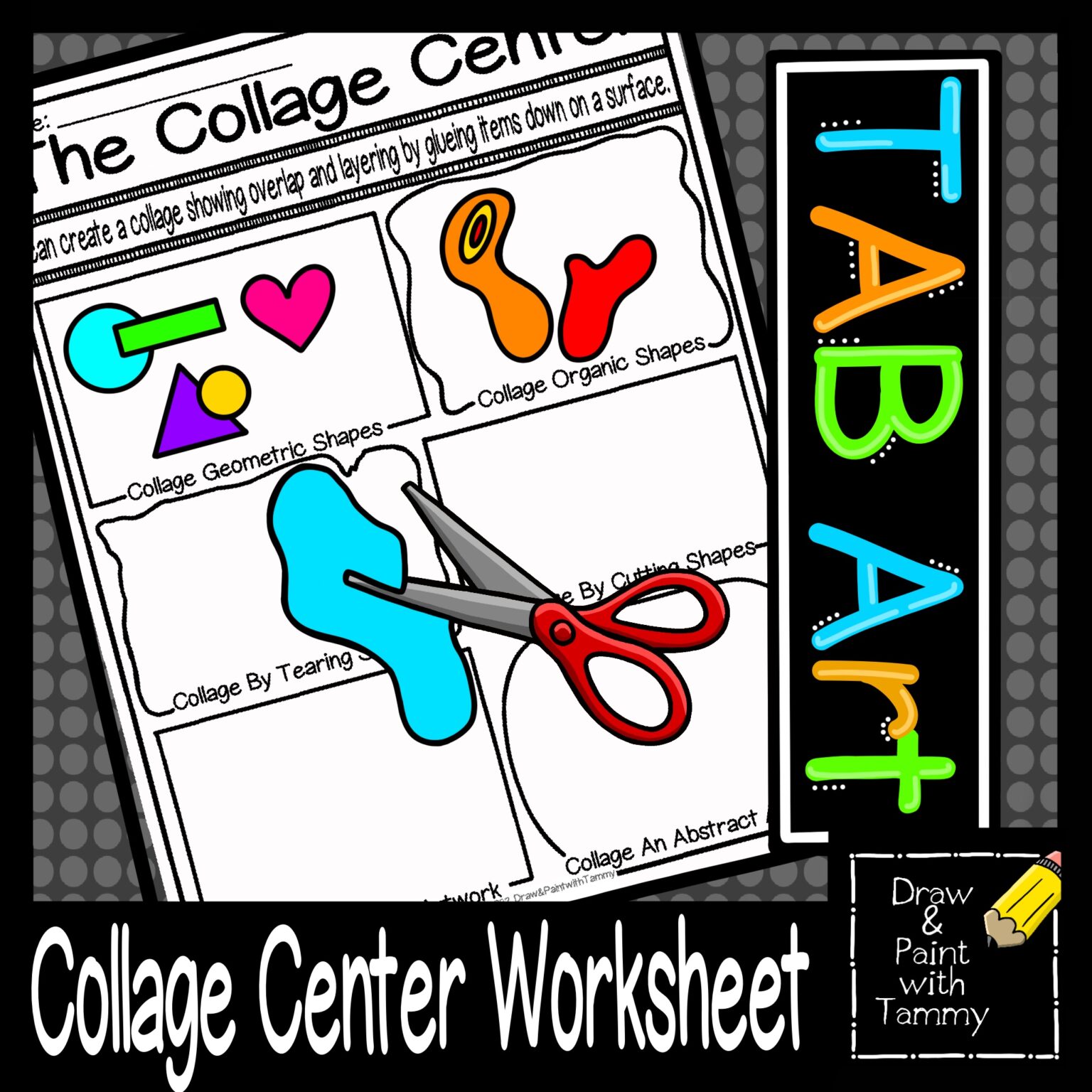 Collage Center TAB ArtRoom, Choice Based Art Worksheet, Art Sub Lesson ...