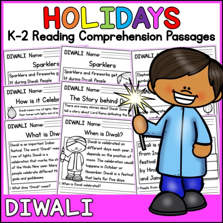 Diwali Holidays Reading Comprehension Passages K-2 - Made By Teachers