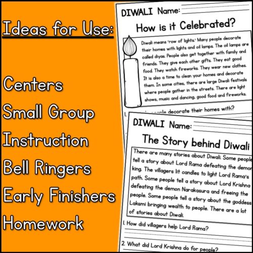 Diwali Holidays Reading Comprehension Passages K-2 - Made By Teachers