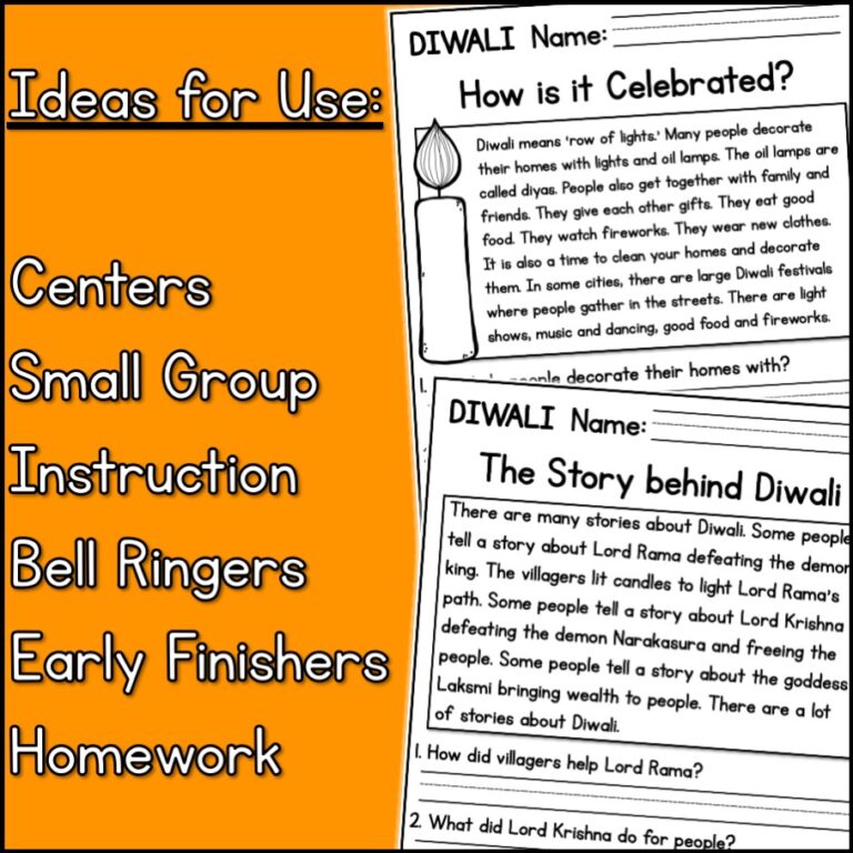 Diwali Holidays Reading Comprehension Passages K-2 | Made By Teachers