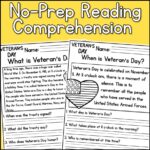 Veterans Day Holidays Reading Comprehension Passages K-2 | Made By Teachers