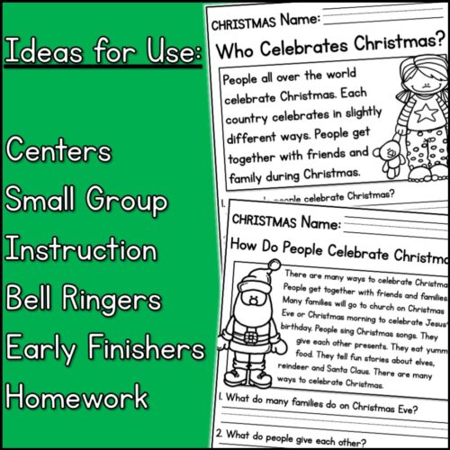 Christmas Holidays Reading Comprehension Passages K-2 - Made By Teachers