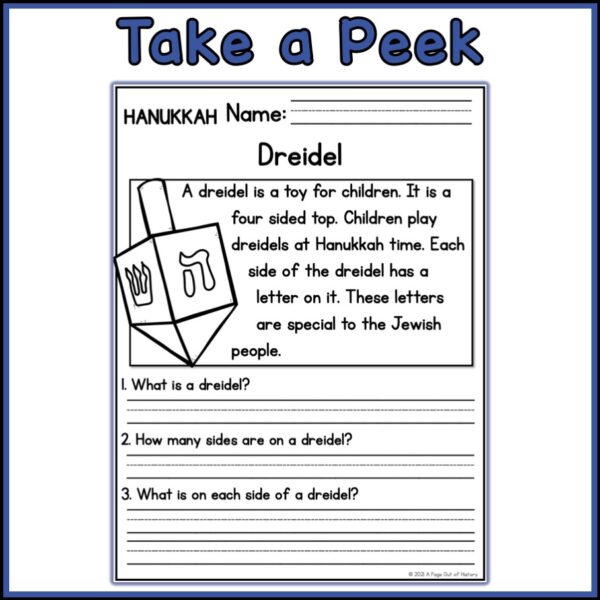 Hanukkah Holidays Reading Comprehension Passages K-2 | Made By Teachers