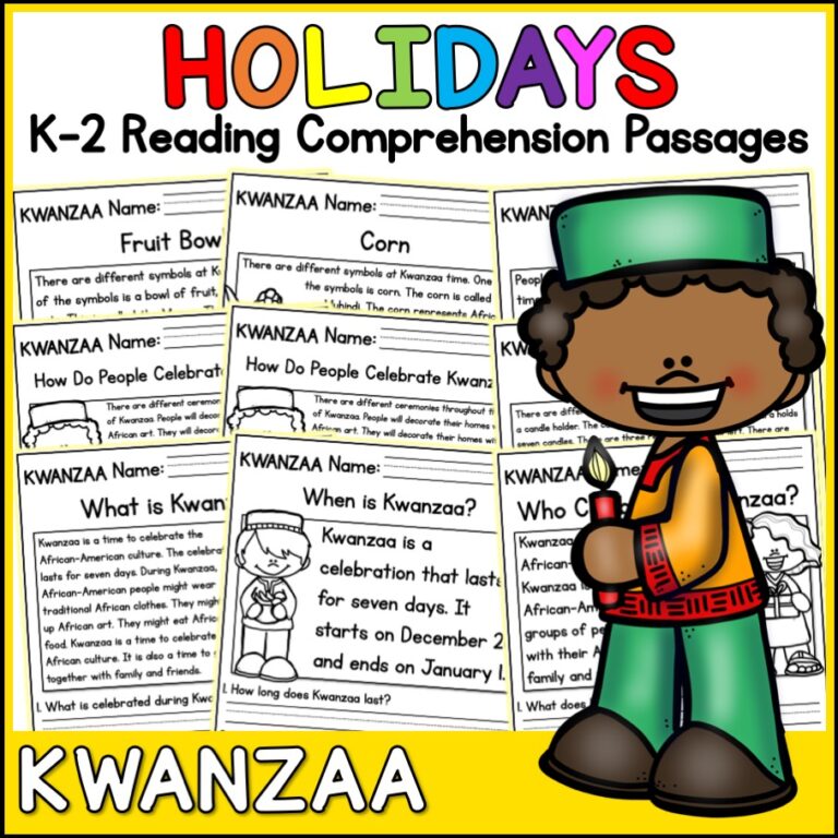 Kwanzaa Holidays Reading Comprehension Passages K-2 - Made By Teachers