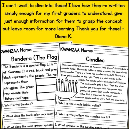 Kwanzaa Holidays Reading Comprehension Passages K-2 - Made By Teachers