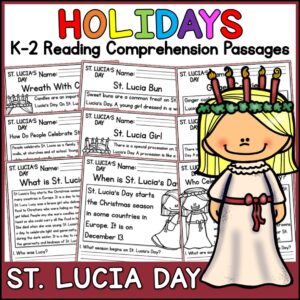 St. Lucias Day Holidays Reading Comprehension Passages K-2 - Made By ...