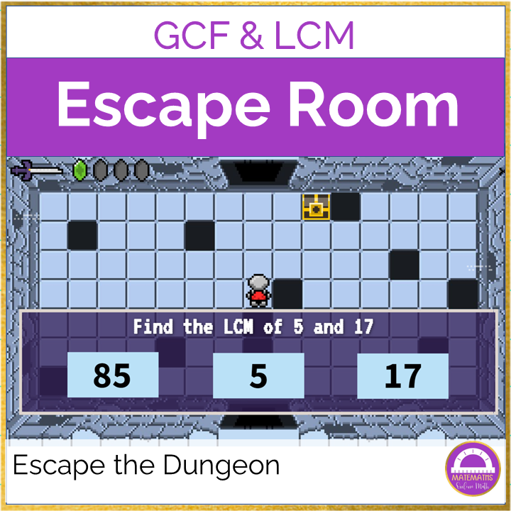 GCF and LCM Math Activity | Digital Escape Room | Made By Teachers