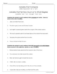 Types of Adverbs - Where-When-How.. - 5 practice worksheets - Grades 3 ...