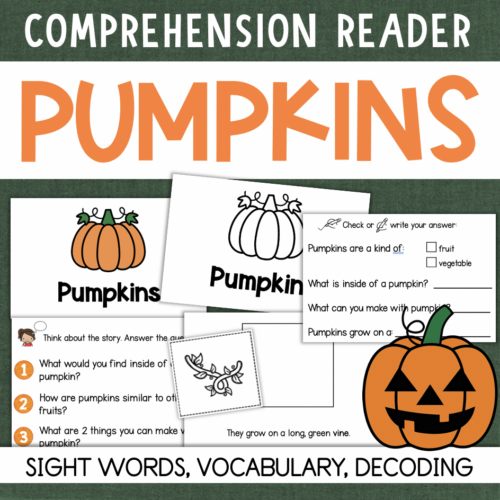 PUMPKINS Decodable Readers Comprehension Sight Words - Made By Teachers
