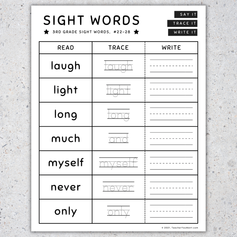 Sight Words Bundle: RTW Worksheets, Pre-K to 3rd Grade & 95 Nouns, [SET ...