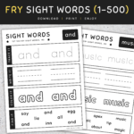 Fry Sight Words, 301-400: Sight Words Worksheets, NO PREP, [SET 2 ...