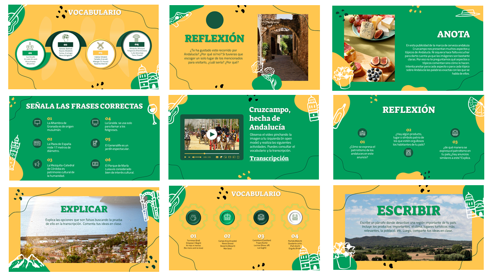 AP Spanish – Conociendo Andalucía, España. (Práctica Integral) - Made ...