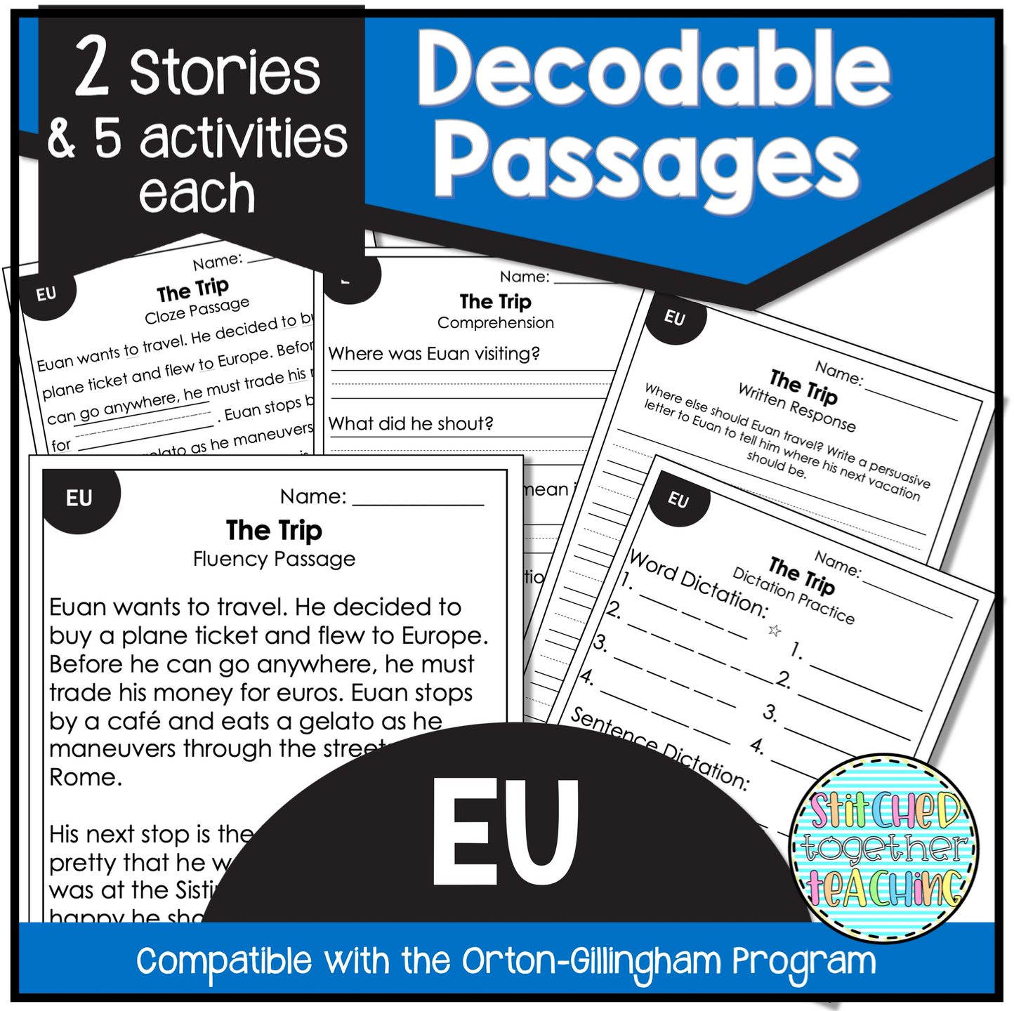 Decodable Reading Passages NK Ending- Orton Gillingham Based | Made By ...