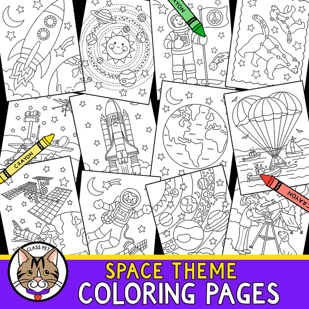 Space Theme Coloring Pages | Made By Teachers