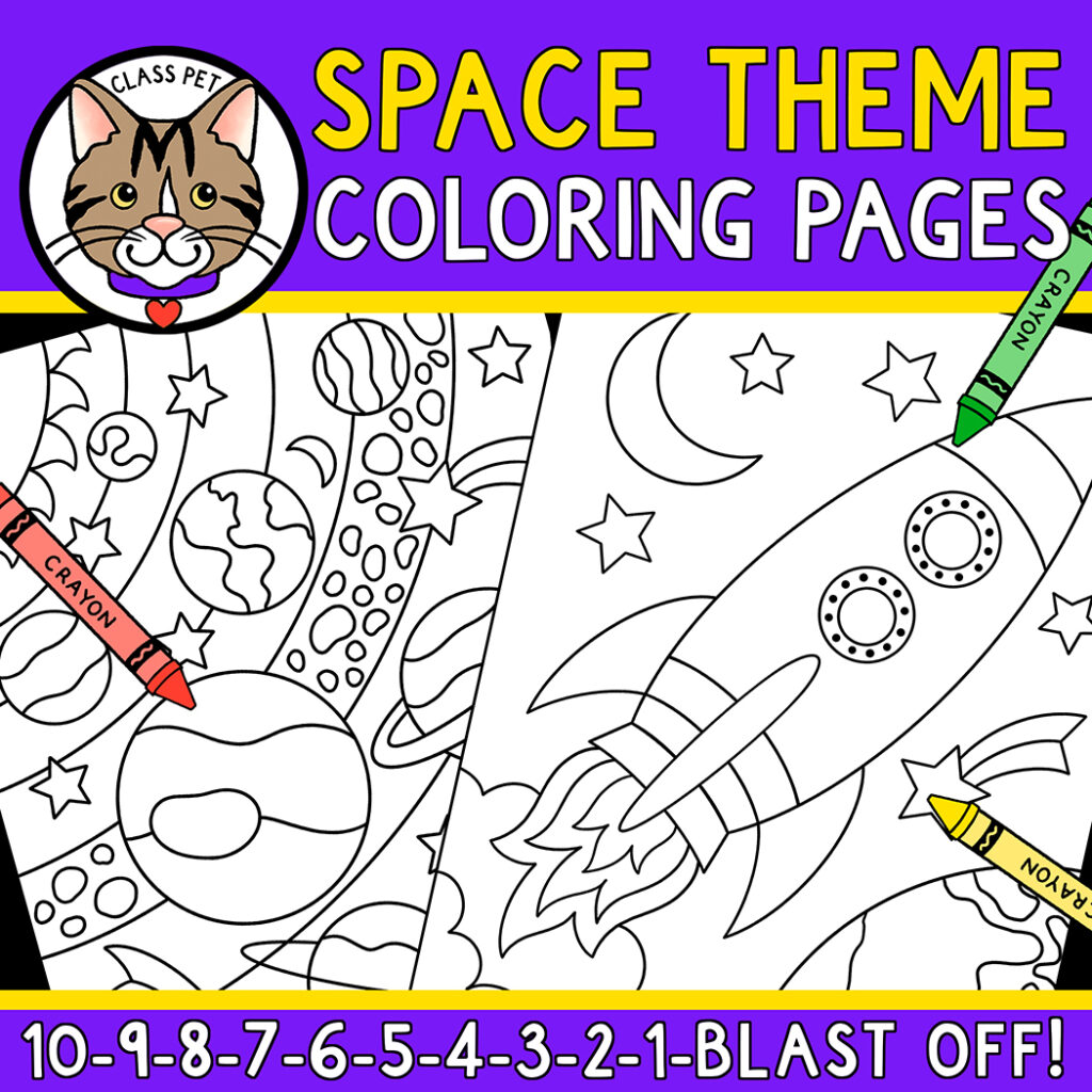 Space Theme Coloring Pages - Made By Teachers