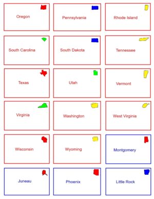 U.S. States and Capitals Flash Cards - Fun and Easy! - Geography ...