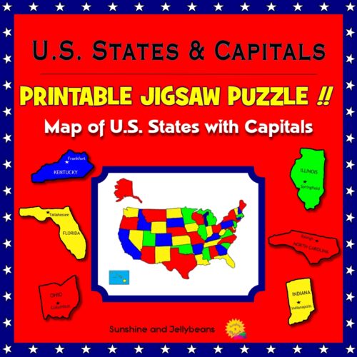 U.S. States & Capitals BUNDLE - Maps, Worksheets, FlashCards, Bingo ...