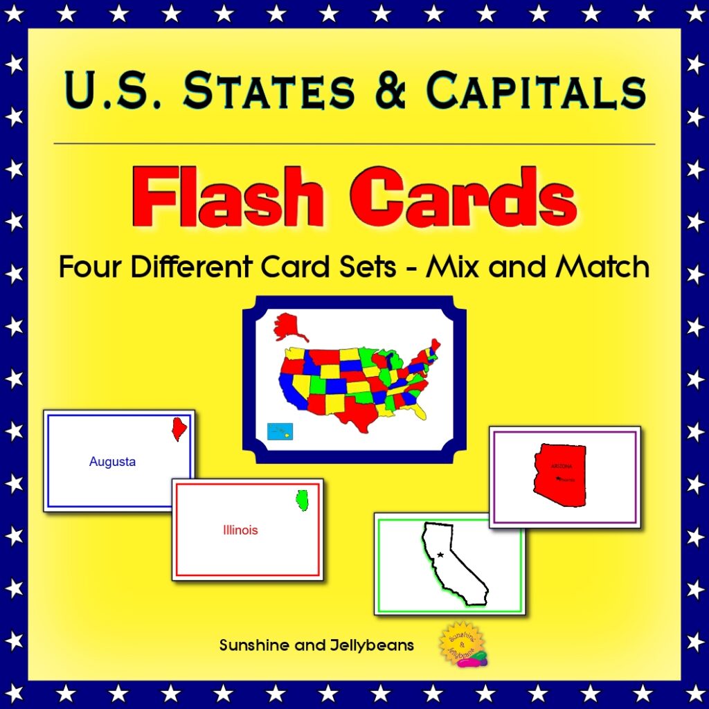 U.S. States & Capitals BUNDLE - Maps, Worksheets, FlashCards, Bingo ...
