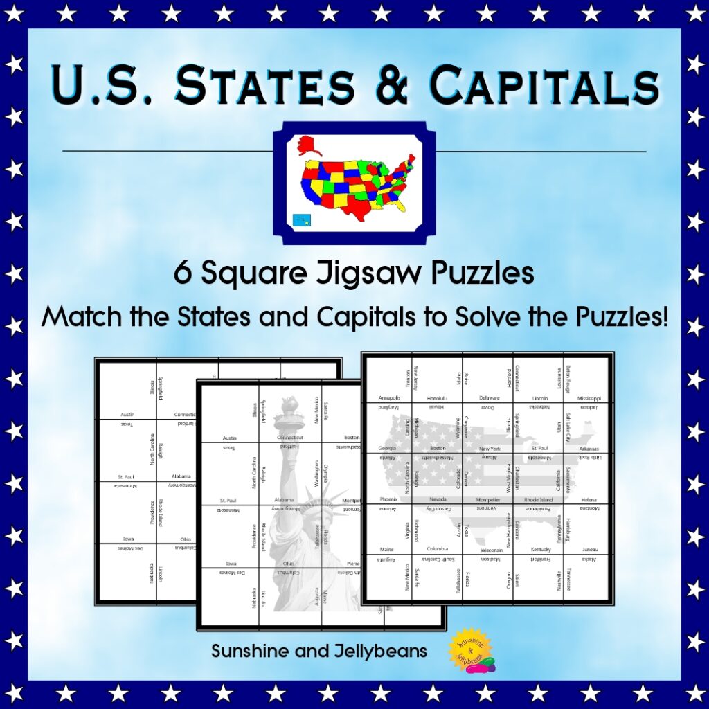 U.S. States & Capitals BUNDLE - Maps, Worksheets, FlashCards, Bingo ...