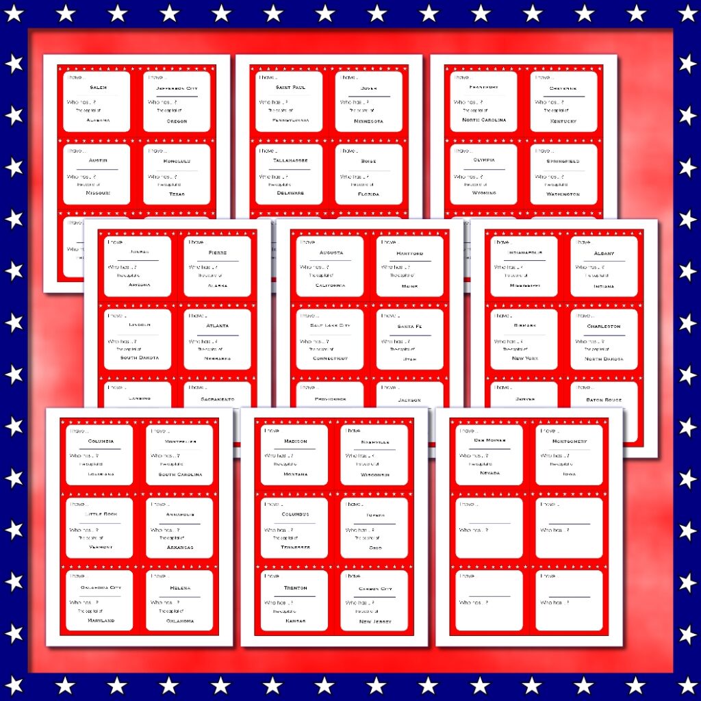 U.S. States & Capitals BUNDLE - Maps, Worksheets, FlashCards, Bingo ...