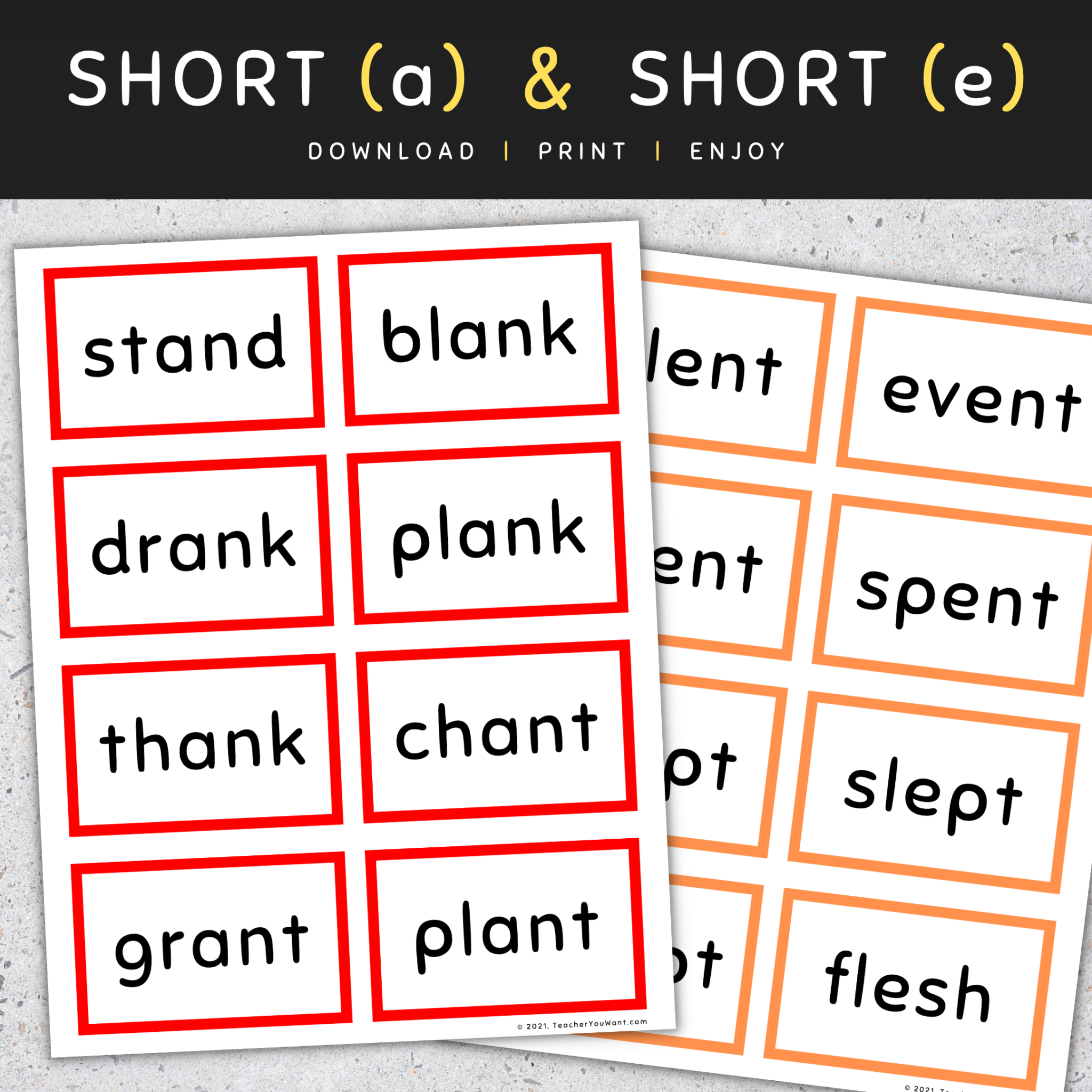 CCVCC Words Flash Cards Short Vowels A E I O U CCVCC Words SET 1 CCVCC Words Flash Cards Short Vowels A E I O U CCVCC Words SET 1