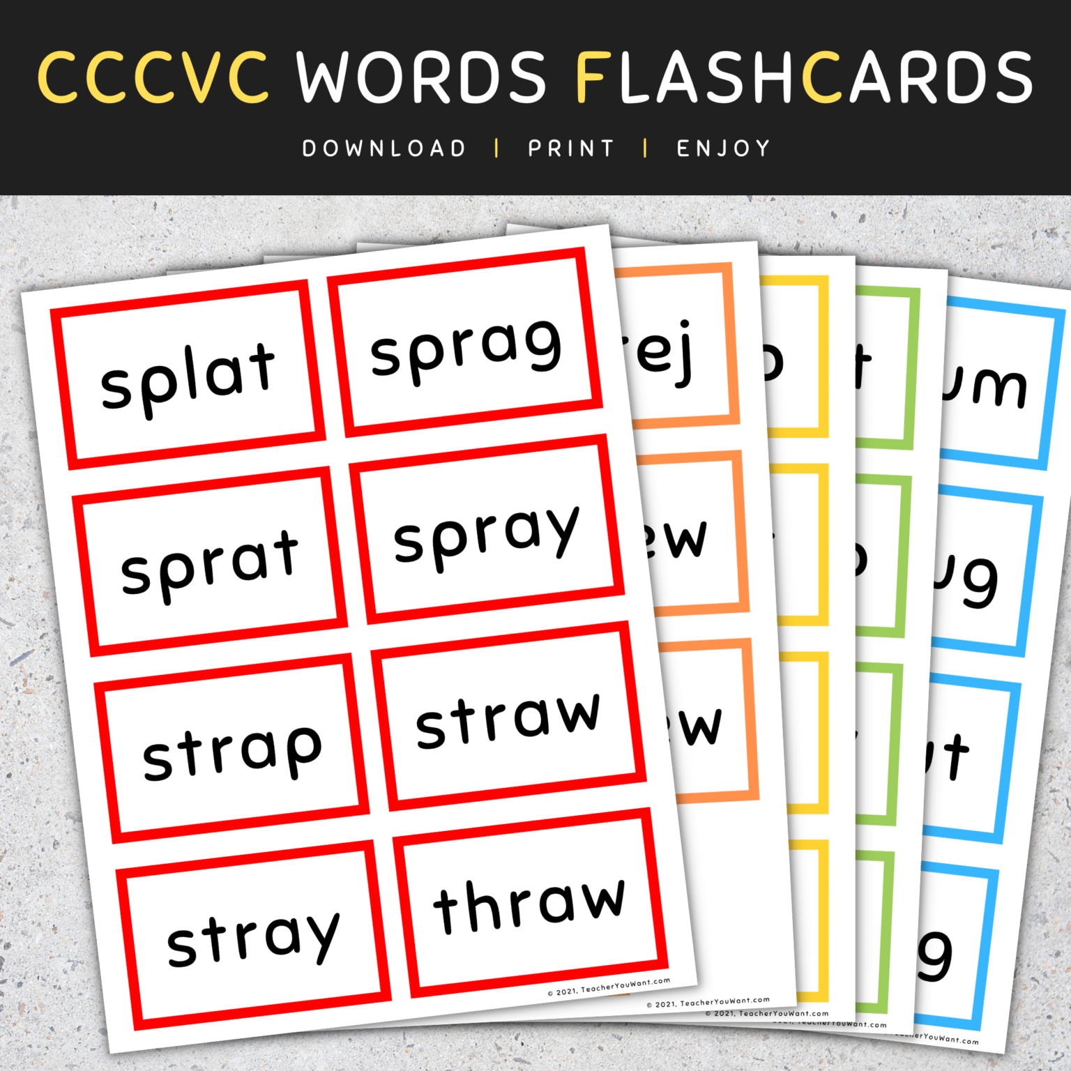 CVC Words Flash Cards: I Have Who Has, Short Vowels (A E I O U), [SET 2 ...