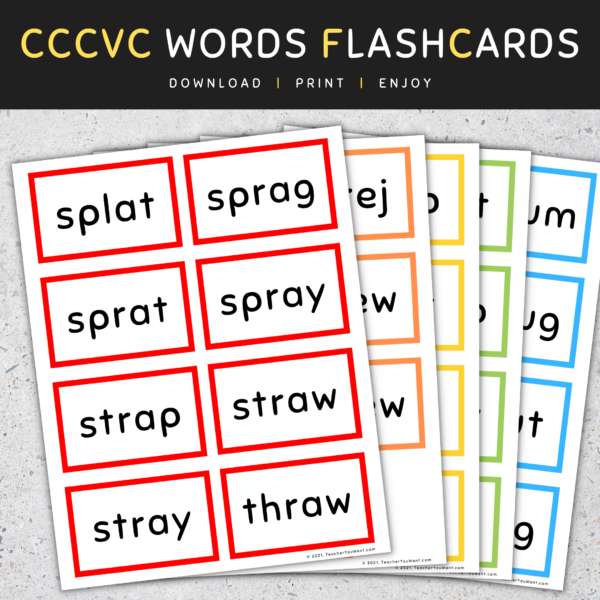 CVC Words Flash Cards: I Have Who Has, Short Vowels (A E I O U), [SET 2 ...
