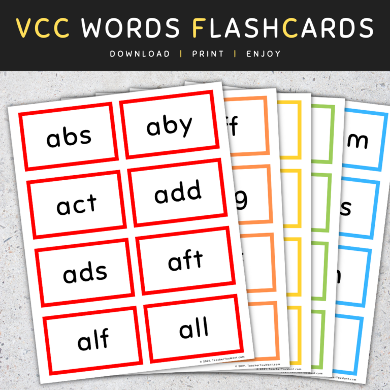 CVCe Words Tracing Flashcards: Long Vowels (A I O U), CVCe Words List ...