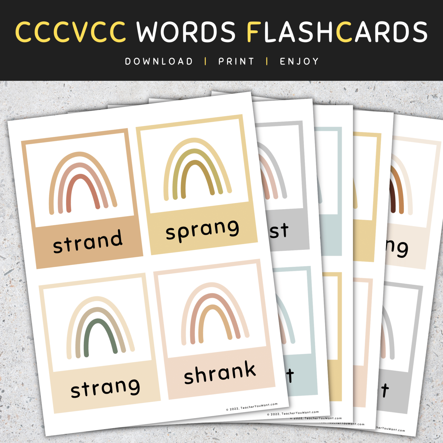 CVCC Words Flash Cards: Short Vowels (A E I O U), CVCC Words List, [SET ...