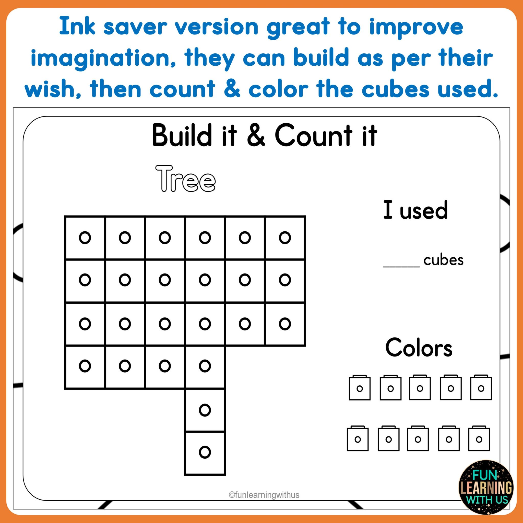 Halloween Linking Cubes Mats | Fine motor Skill Math Center Mats - Made ...