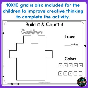 Halloween Linking Cubes Mats | Fine motor Skill Math Center Mats - Made ...